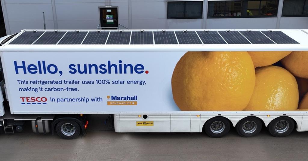 Tesco unveils solar HGV trailers | Article | Fruitnet