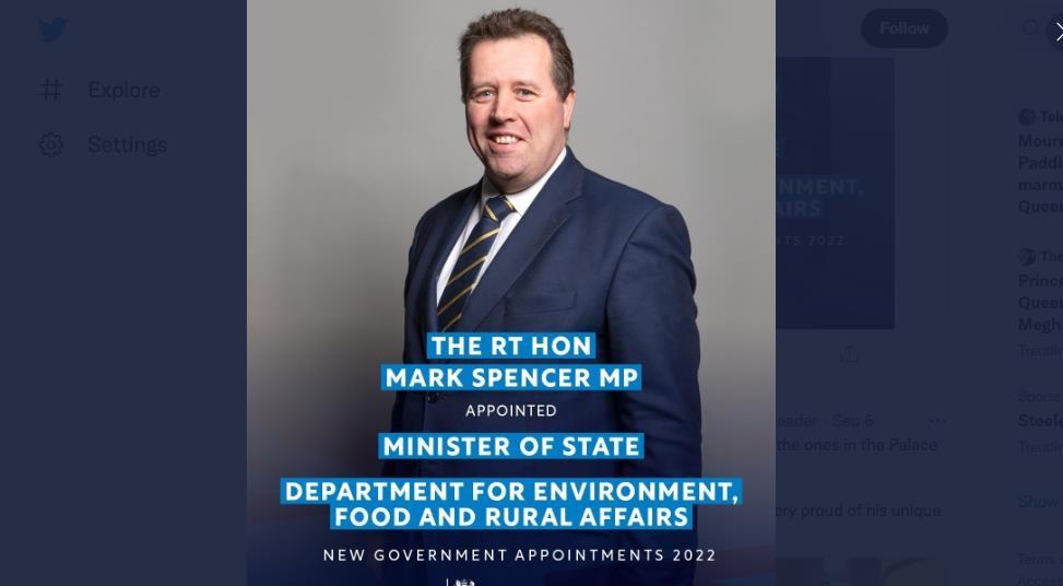 Mark Spencer replaces Victoria Prentis as Defra minister | Article ...