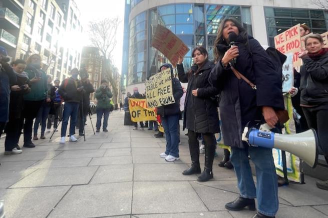 Seasonal workers protest in London to highlight grievances | News ...