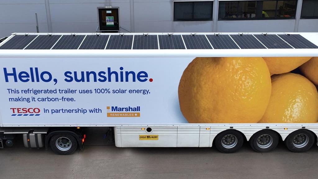 Tesco unveils solar HGV trailers | Article | Fruitnet