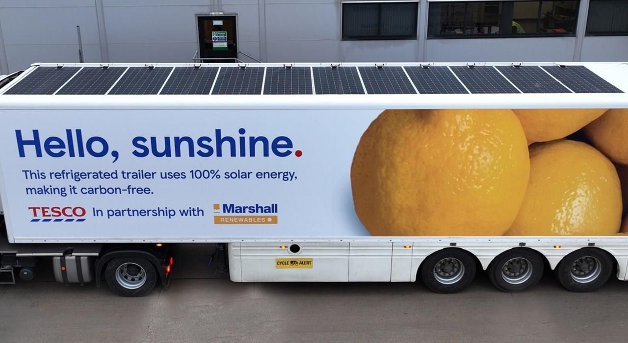 Tesco unveils solar HGV trailers | Article | Fruitnet